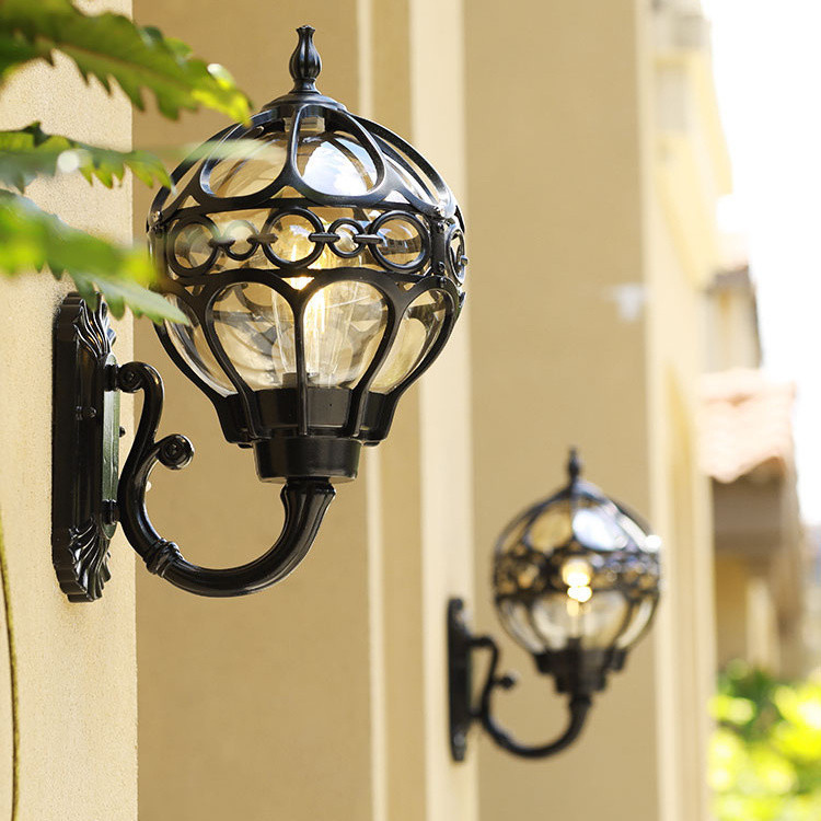 Outdoor wall lamp waterproof style retro outdoor villa courtyard light ...