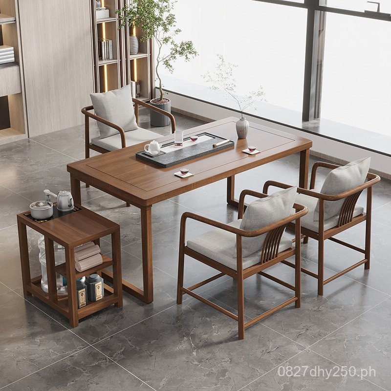 Solid Wood Small Tea Table Set Living Room Tea Table Zen New Chinese ...
