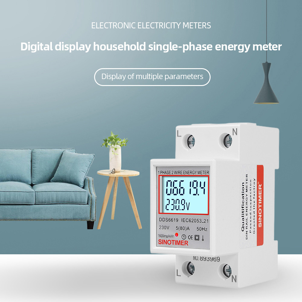 Digital Electrical Load Analyzer Din Rail 50 60Hz Super Energy Saving ...