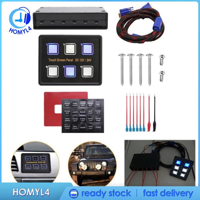 [Homyl4] funtasica Boat Car 12V/24V 6 Gang Touch Screen LED Switch ...
