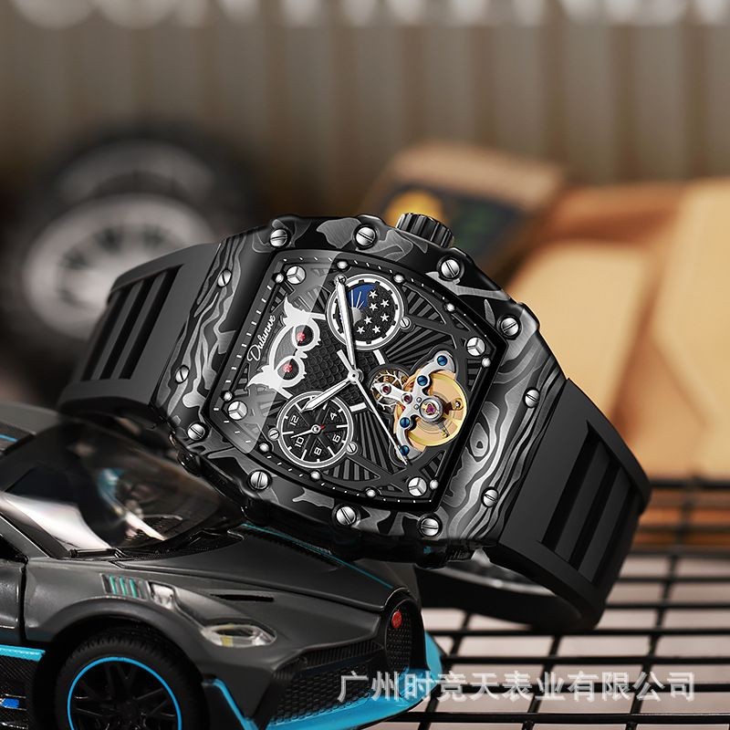 Vbv 2024 New Style Richard Mechanical Watch Hollow Luminous Wormhole ...