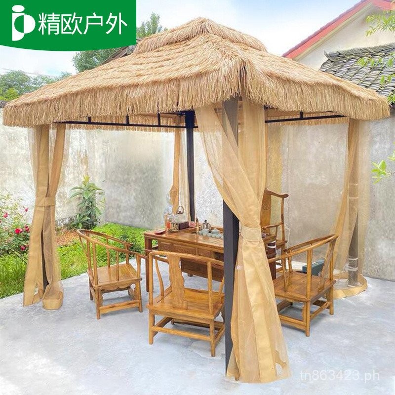 Pavilion Pavilion Courtyard Simulation Tea Water Sunshade Four-Pillar ...