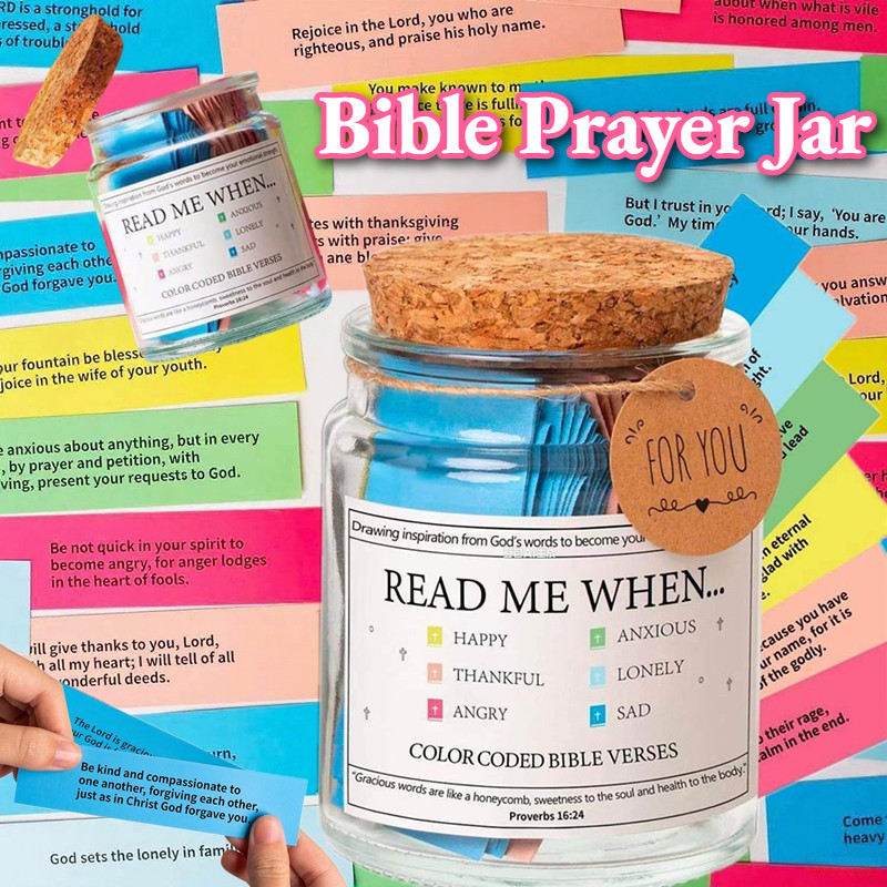Bible Prayer Jar Verse Savings Jar Color Bible Verses & Prayers for ...