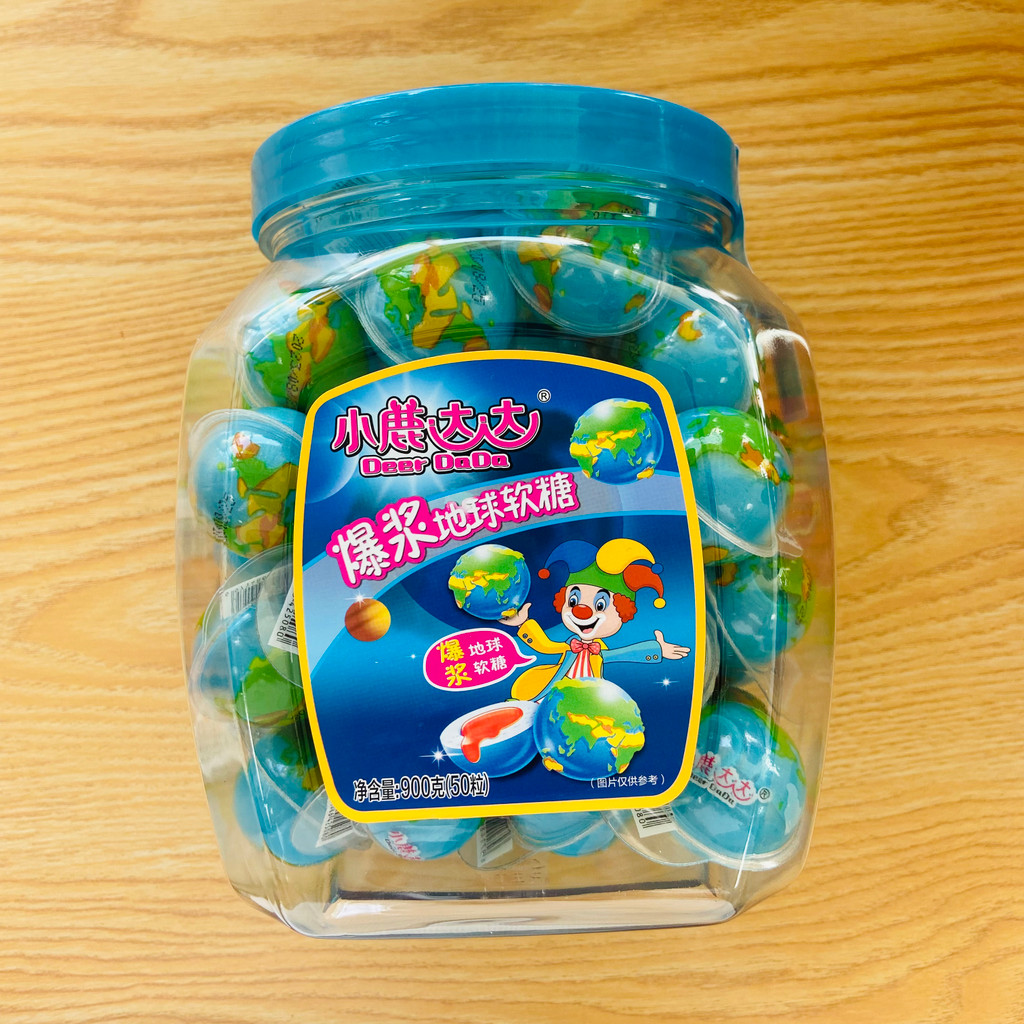 F Deer Dada Pop Watermelon Earth Gummy Eyeball Eyeball Influencer Liu Xin Fruit Filled Candy ...