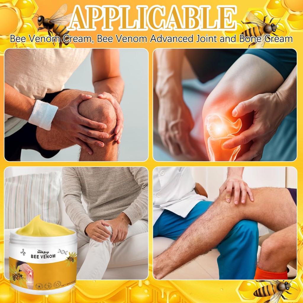 Bee Venom Cream, Bee Venom Advanced Joint and Bone Cream, Provides for ...