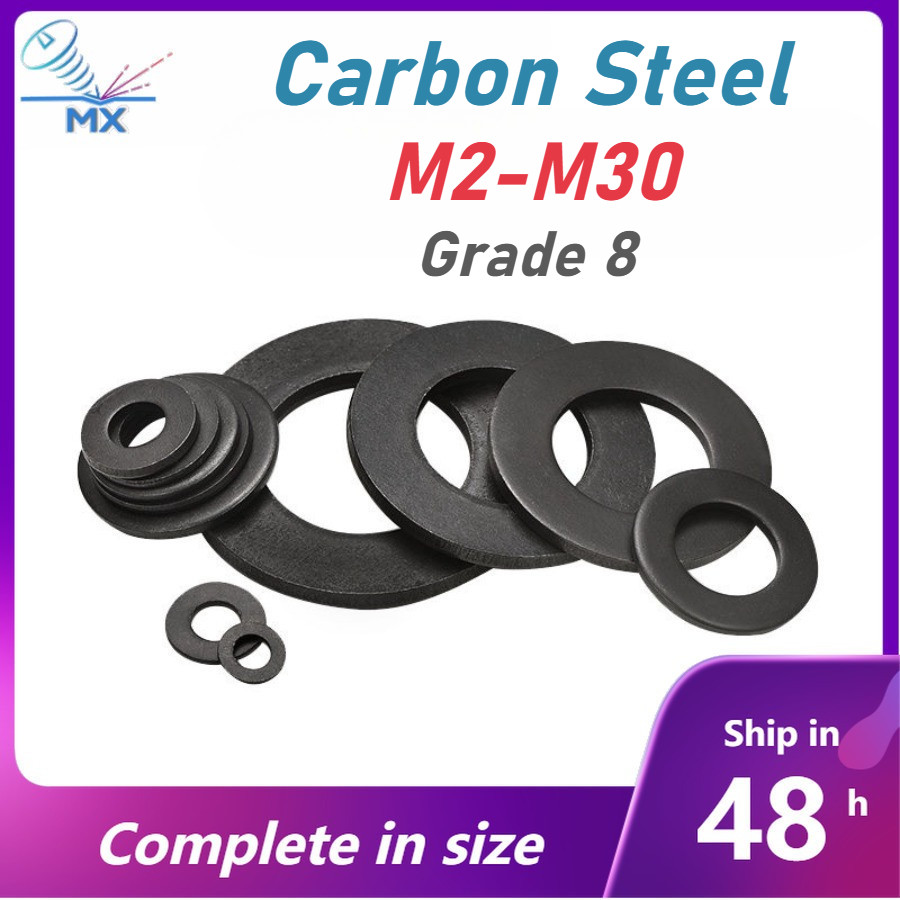 Grade 8 Flat Washer (Black) Washer M2/M2.5/M3-M30 Plain Washers ...