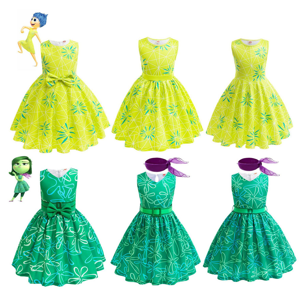 Halloween Costume Inside Out 2: Mind Agent Team 2 Happy Disgusting COS ...