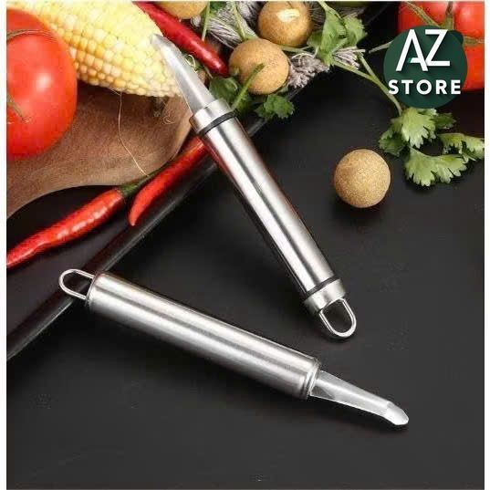Fruit Coring Tool, Longan and Lychee Seed Spinning Pen. Stainless Steel ...