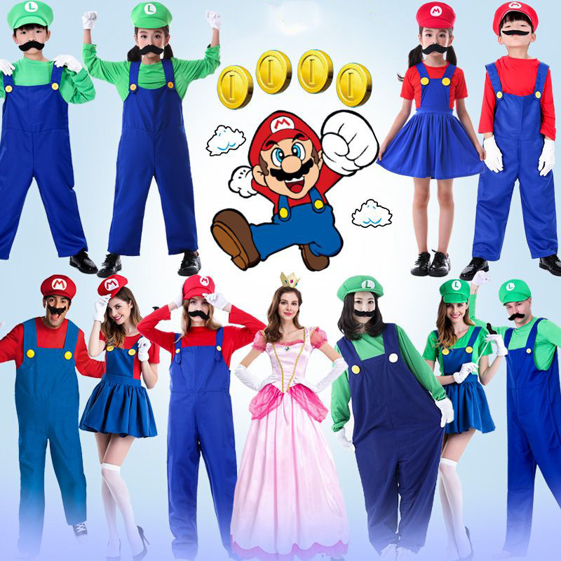 Family Costume Super Mario Costume Christmas Role Playing Performance ...