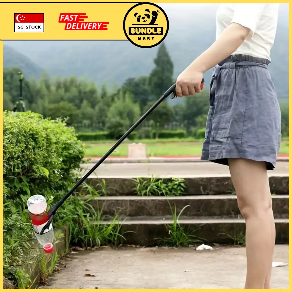 (BundleMart) 80cm Clothes Reacher Rubbish Picker Long Garbage Trash ...