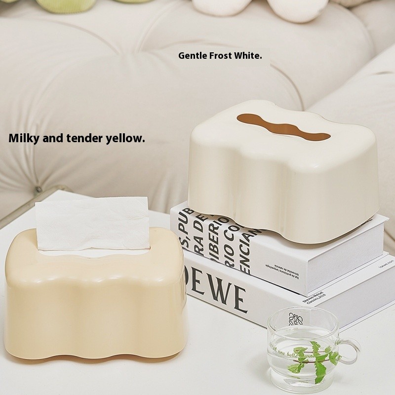 ins Style Cute Girl Cream Style Tissue Box with Spring PS Material ...