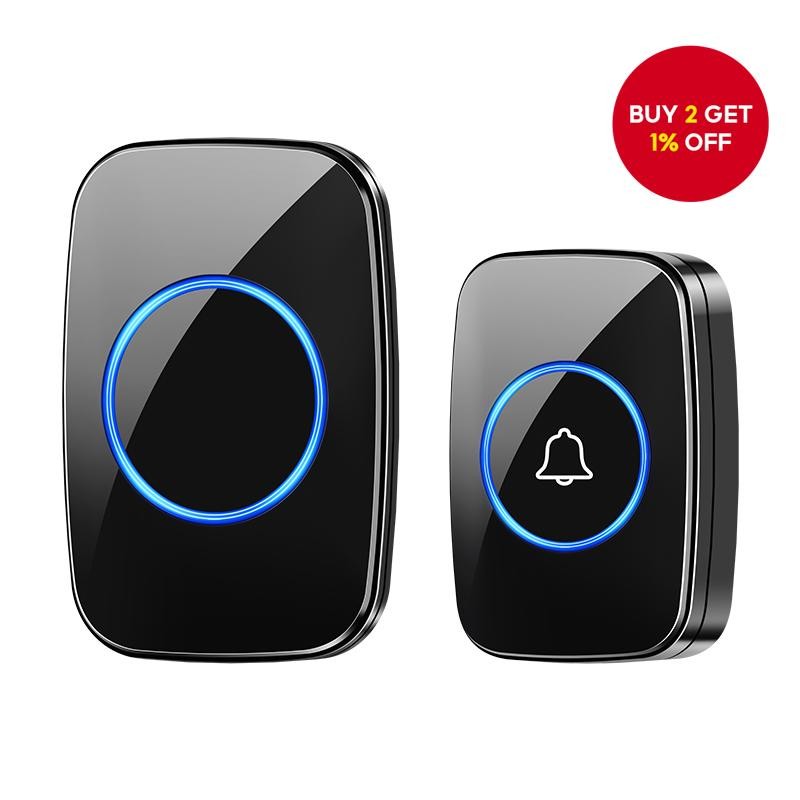 Waterproof outdoor wireless call bell with 60 ringtones and 5 volume ...