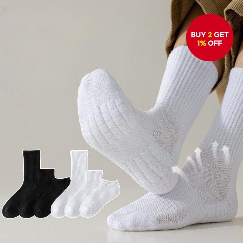 24-hour shipping. Men's mid-calf towel socks, thick bottom terry long ...