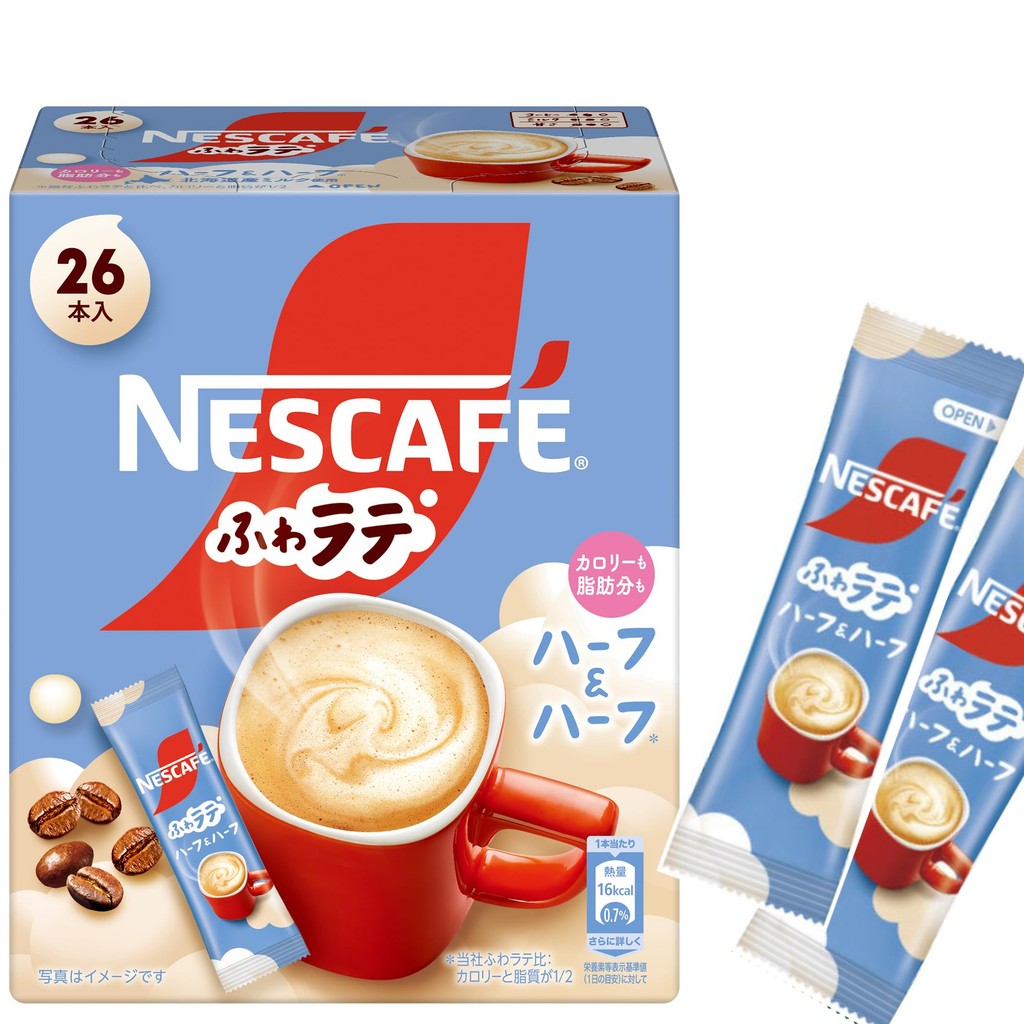 Nescafé Fuwa Latte Half & Half 26P, Stick Coffee, Cafe Latte ...