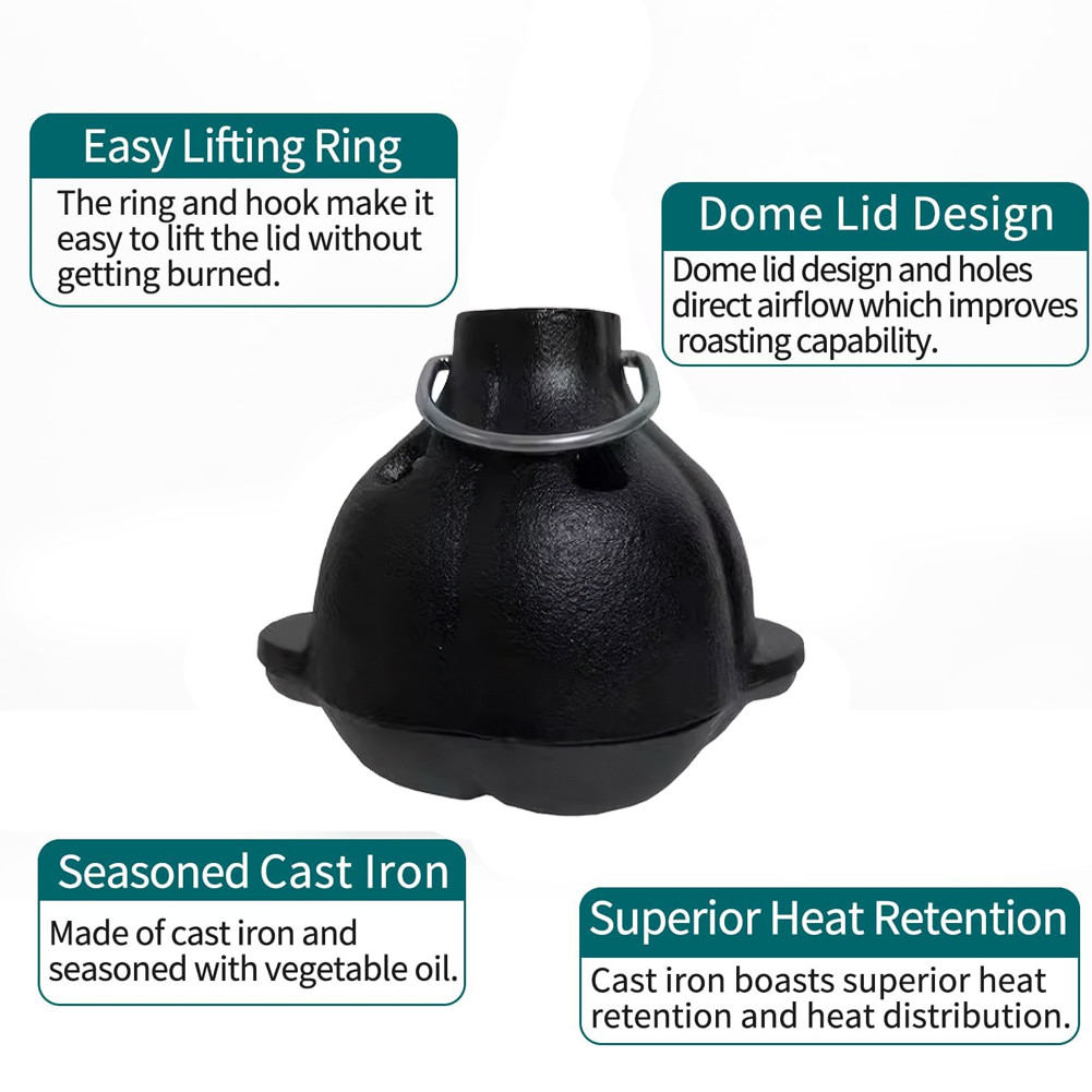 Mini Garlic Roster Baker Heat Resist Pre-Seasoned Garlic Roaster Non ...