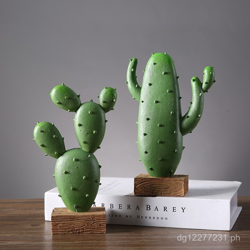 Office9V7T Artificial Decorative Cactus Entrance Cabinet Model Photo ...