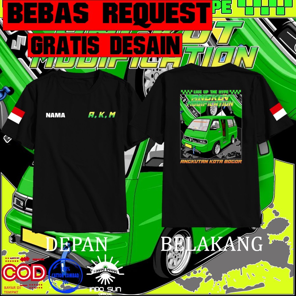 Angkot Car T-shirts Can Request Words and Names | Latest Angkot Car Men ...