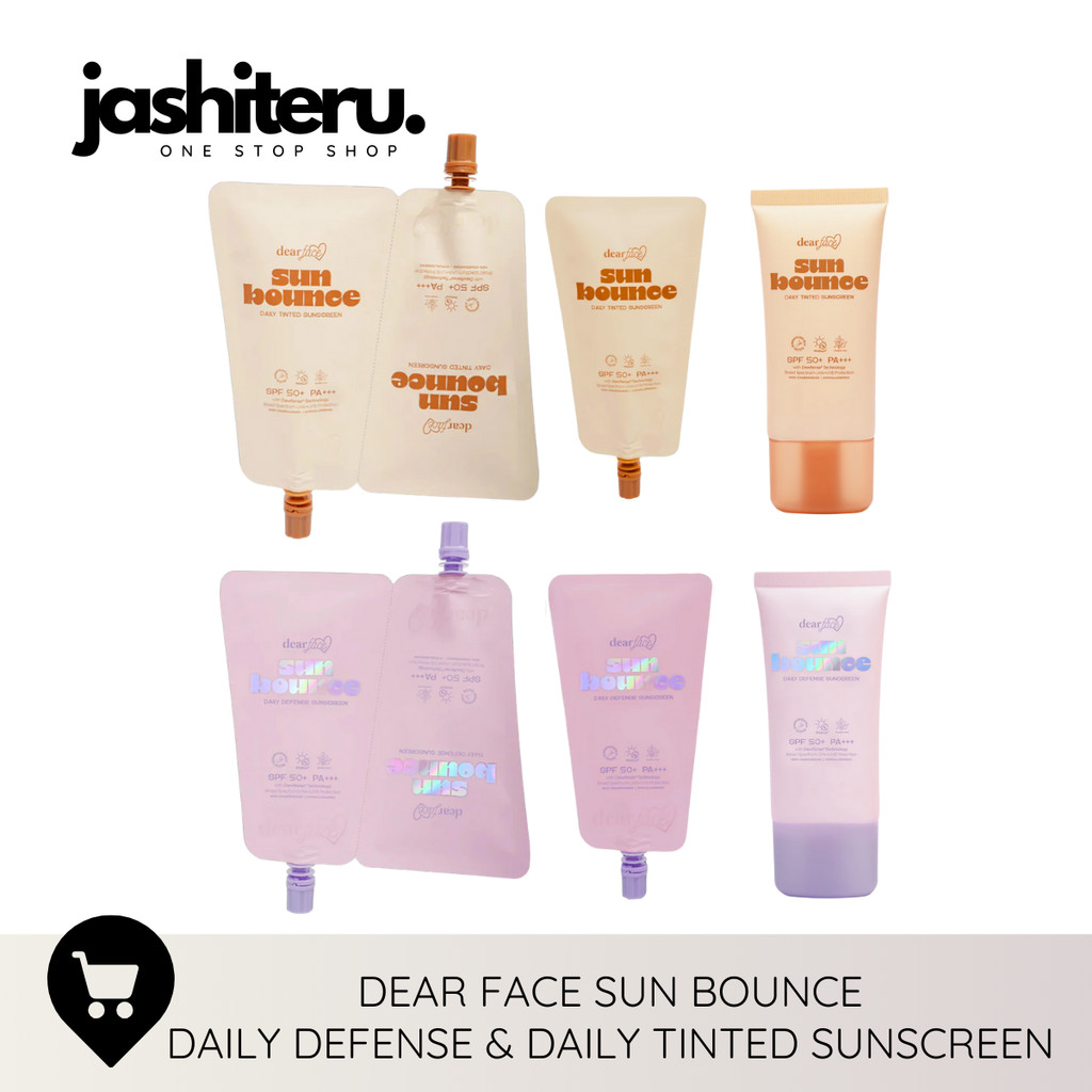 Dear Face Sun Bounce Daily Defense Sunscreen SPF 50 & Daily Tinted ...