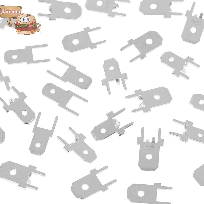 jia 50PCS 6.3MM 4.8MM Inserts Plug Male Terminal 250 PCB Solder Lug ...