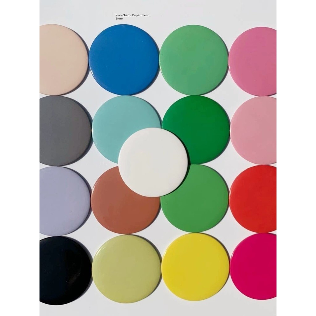 Solid Color Mini Cartoon ins Cute Princess Small Round Mirror | Shopee ...