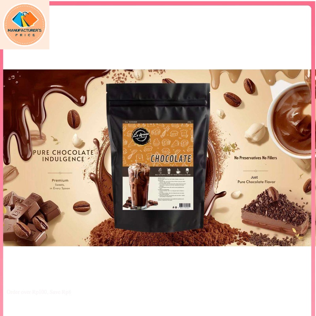 Chocolate Flavor Powder 200g fruity milk tea bubble frappe smoothie ...