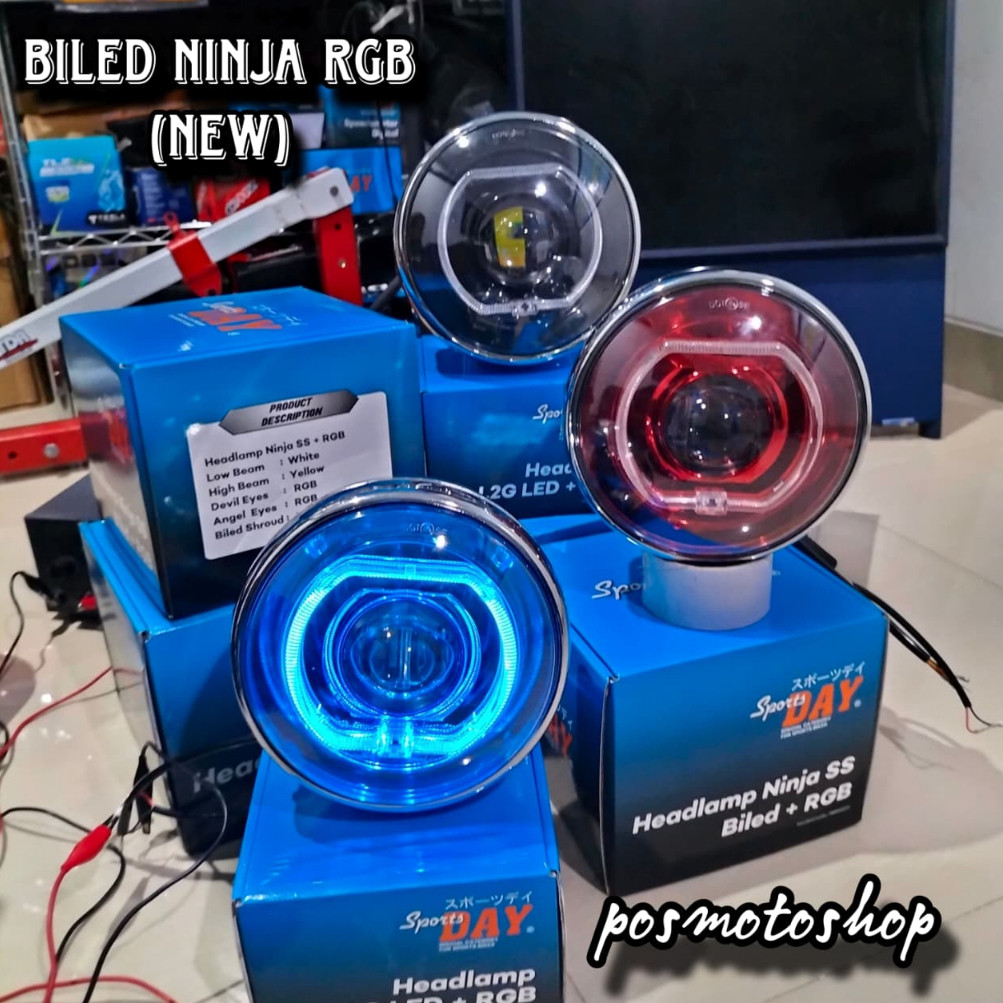 NINJA SS HEADLIGHT SET BILED 7 INCH DAY RGB NEW NINJA R PNP NINJA TIGER ...