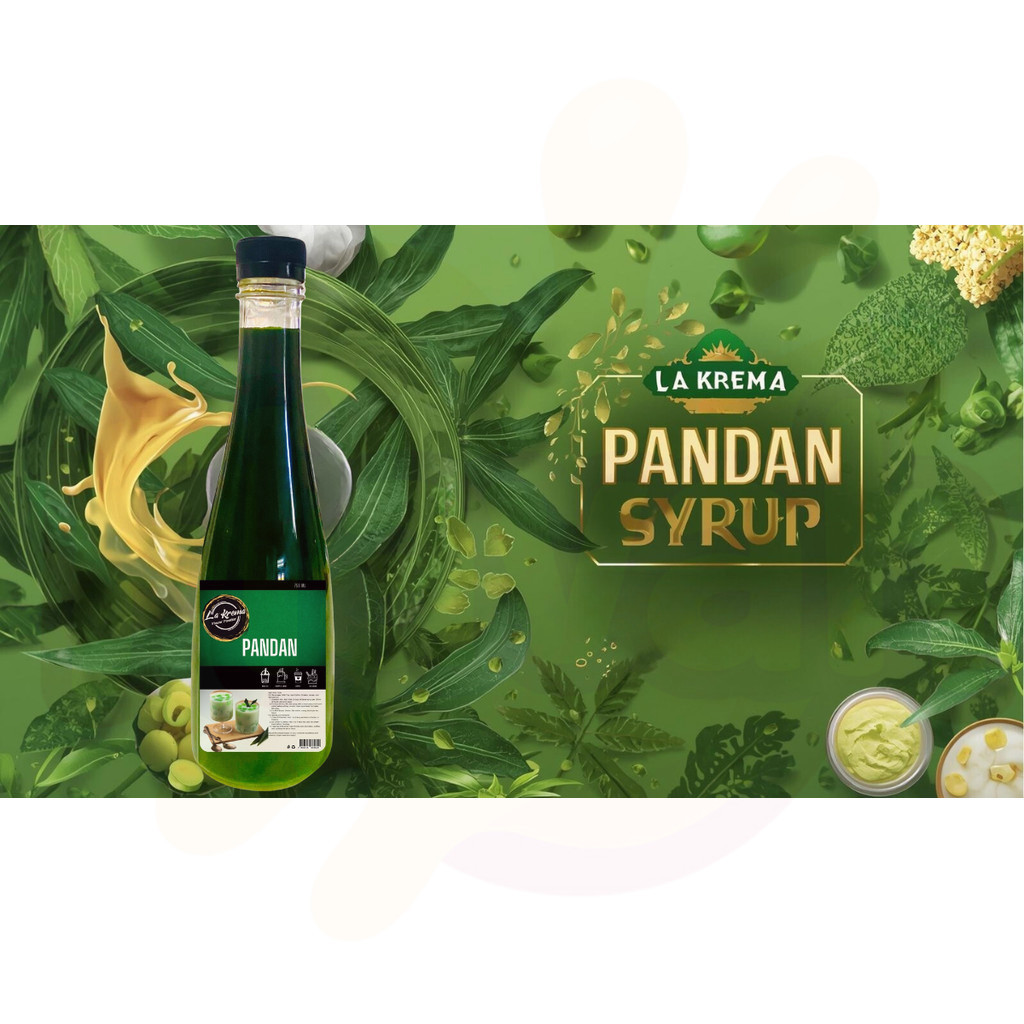 Pandan Syrup fruity milk tea soda frappe shake cocktail mocktail Flavah ...