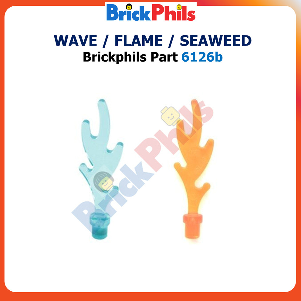 Brickphils Part 6126b Wave / Flame / Seaweed / Water | Shopee Philippines
