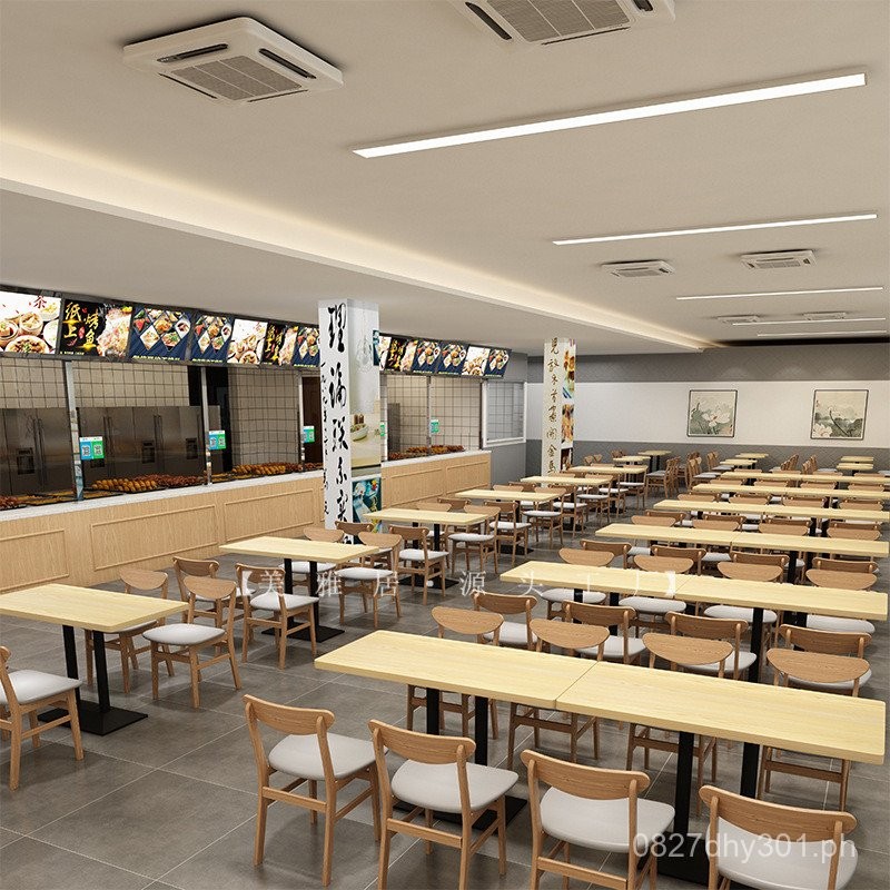 Snack Bar Food Court Unit One Table Four Chairs Combination School ...