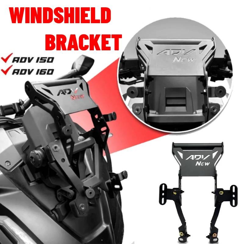 Multi-Functional Adjustable CNC Windshield Bracket Visor For ADV150 ...