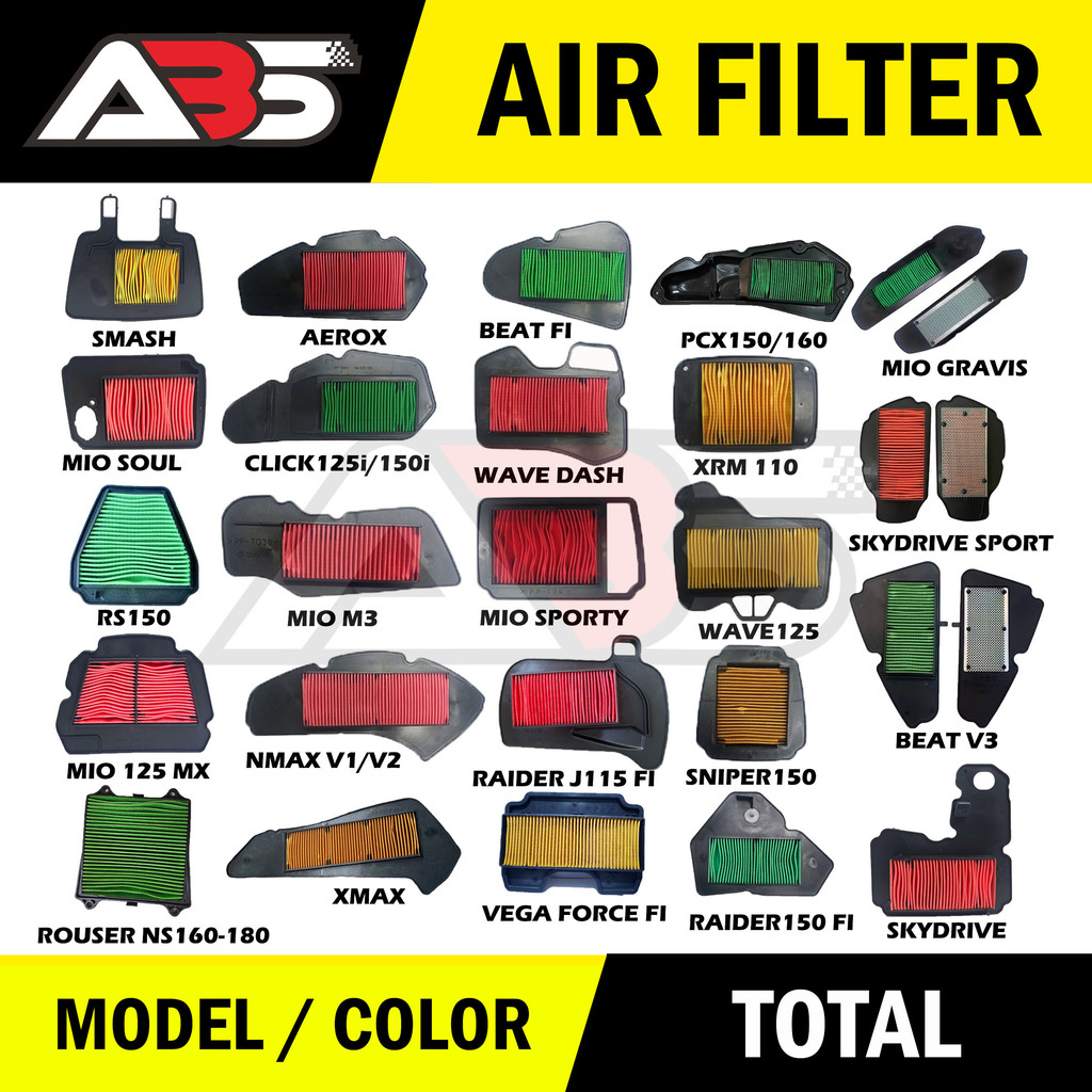 AIR FILTER ELEMENT MOTORCYCLE / SCOOTER FOR CLICK / XRM / WAVE / AEROX ...