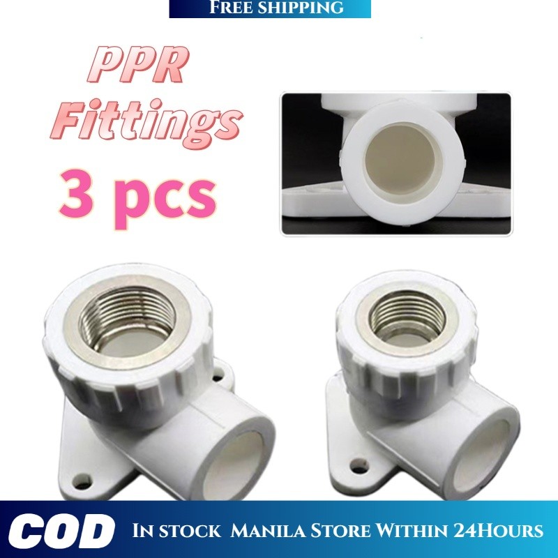 3PCS PPR Female Thread 90 Degree Elbow with Disk Double Female Tee 20x1 ...