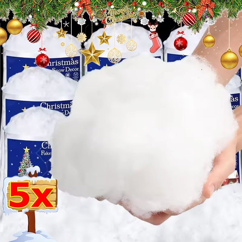 1/3/5Packs Christmas Fluffy Fake Snow / Outdoor Indoor Artificial Snow ...