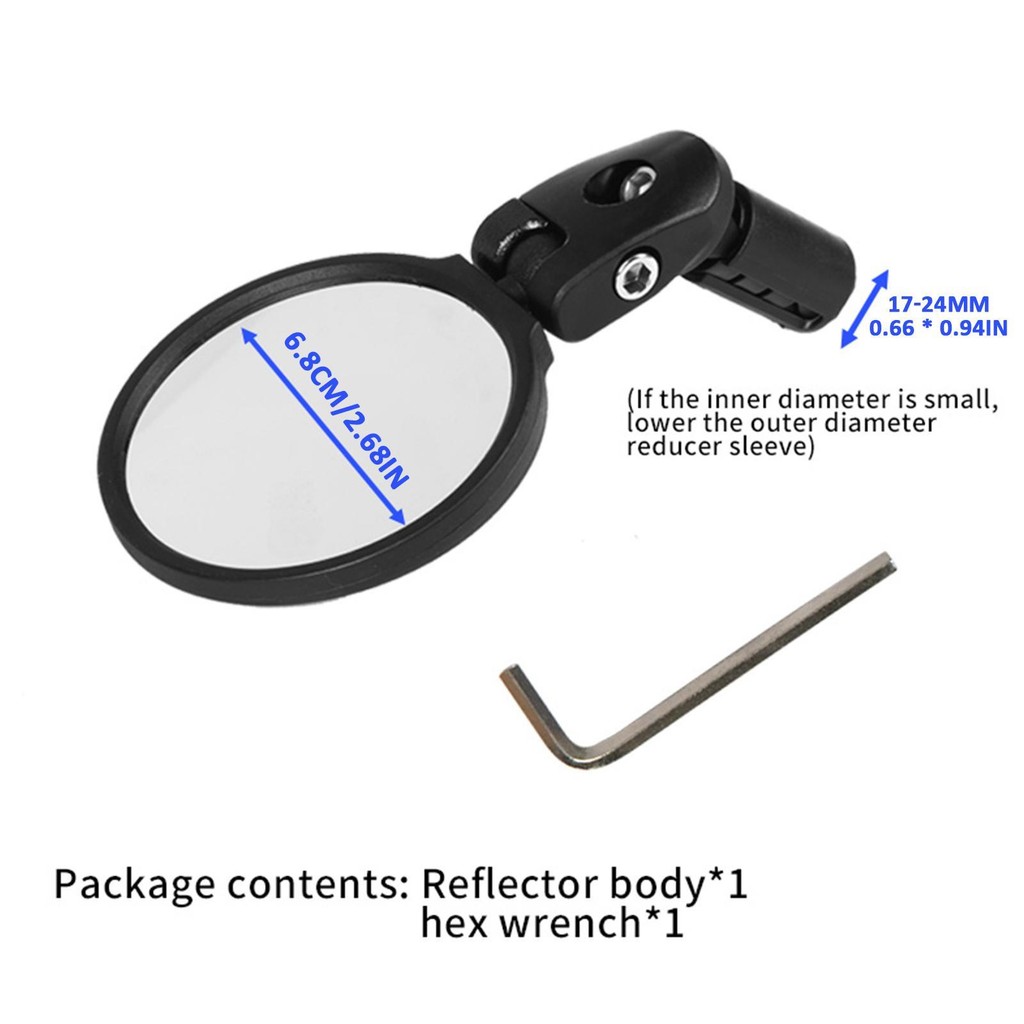 Universal Adjustable Bike Mirror Handle Mirror With Wrench Safety ...