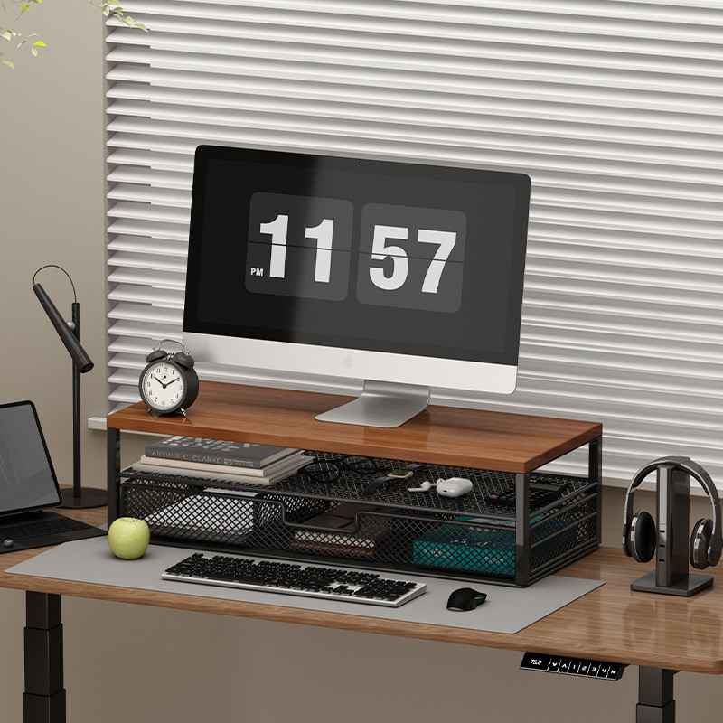 Desktop Computer Heightening Monitor Stand Workstation Storage ...