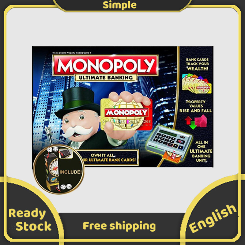 Ultimate Banking MONOPOLY Board Game English Version Machine Banking ...