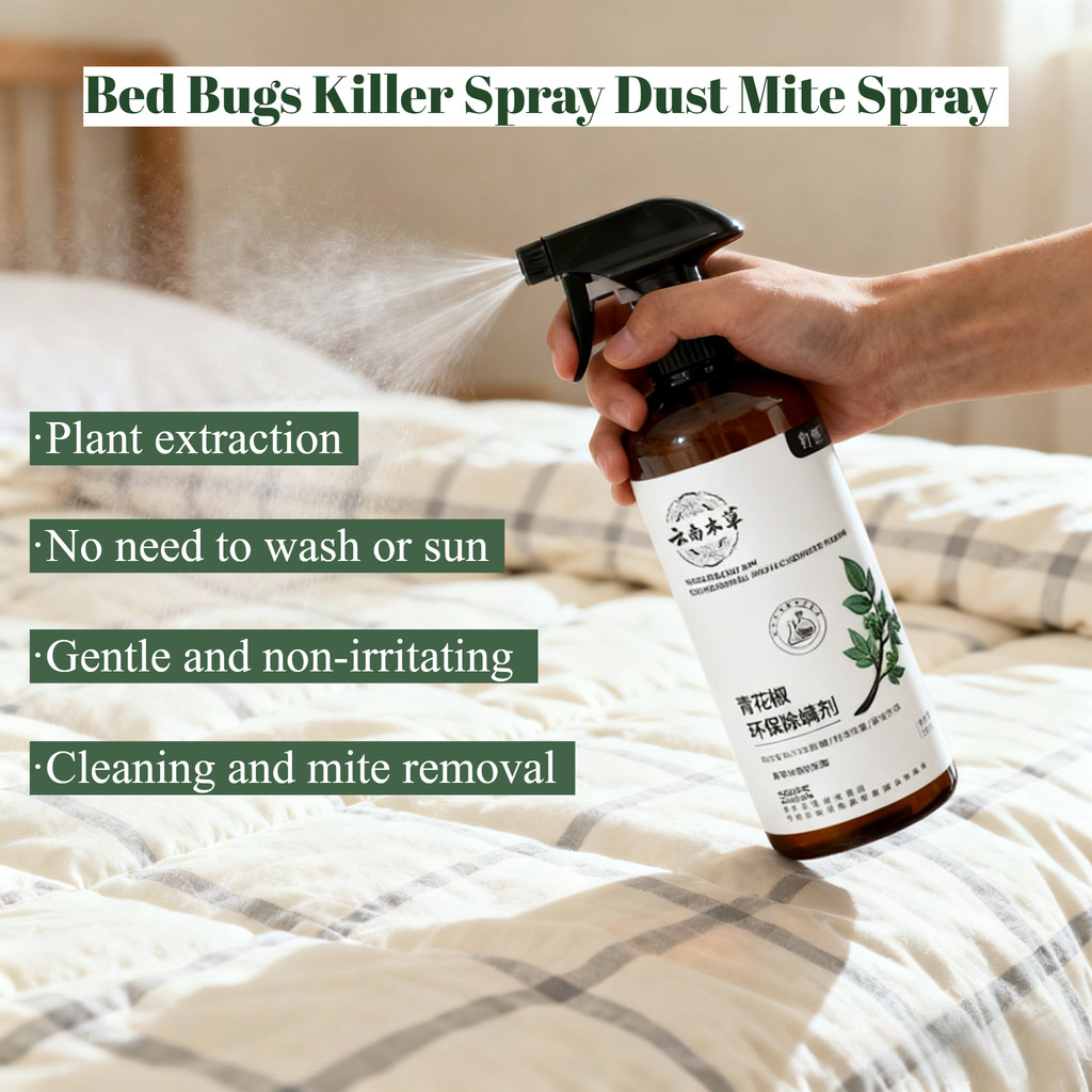Powerful Dust Mite Killer Spray, Anti-Allergy Bed Bug Spray,Fabric ...