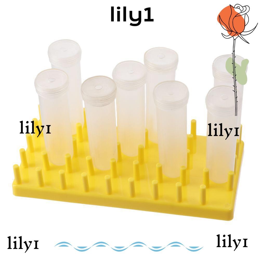 LILY Large Floral Tubes with Rack Holder, 3.3*10.6cm 21.8*10.4*3.59cm ...