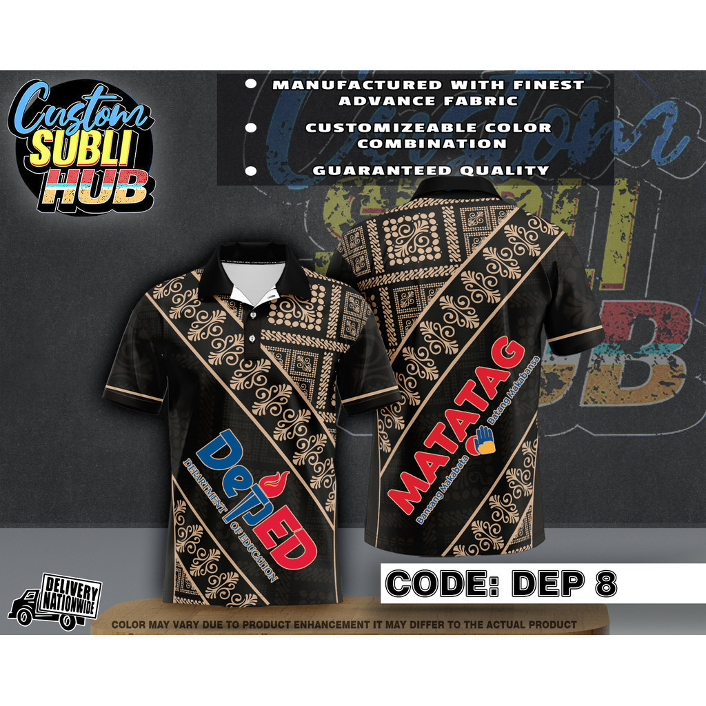 DEPED MATATAG POLO UNIFORM FULL SUBLIMATION POLO SHIRTS FOR MEN WOMEN ...