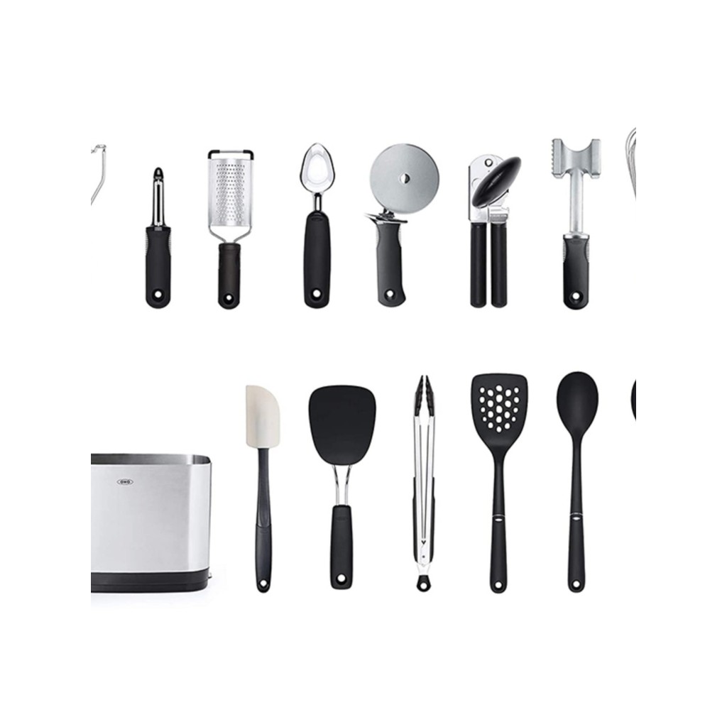 American OXO Kitchen Utensils 15-Piece Set Cooking Storage Set Storage ...