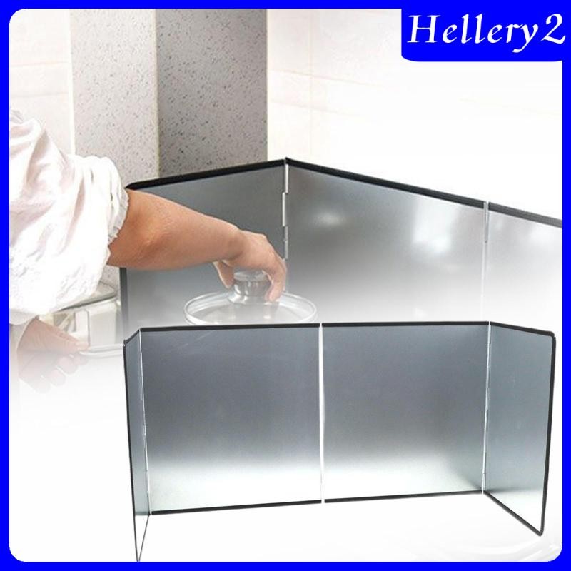 [Hellery2] 4 Sided Grease Guard Anti Shield Heat Insulation Board Oil ...