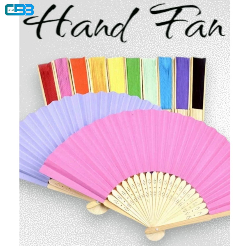 Bamboo Wood Folding Fan for Parties and Weddings - Lightweight and ...