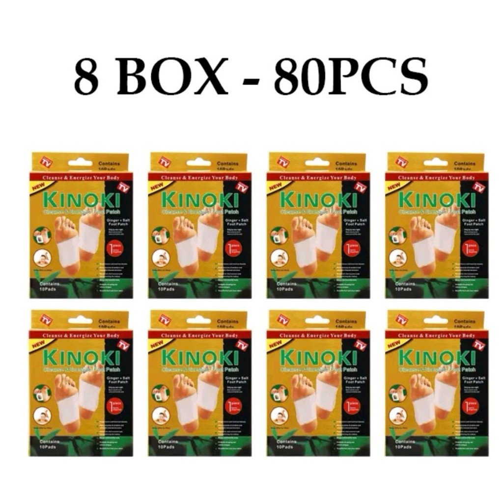 [HOT][8 Box/5 Box] Golden Kinoki Cleansing Foot Patch Gift Packaging ...