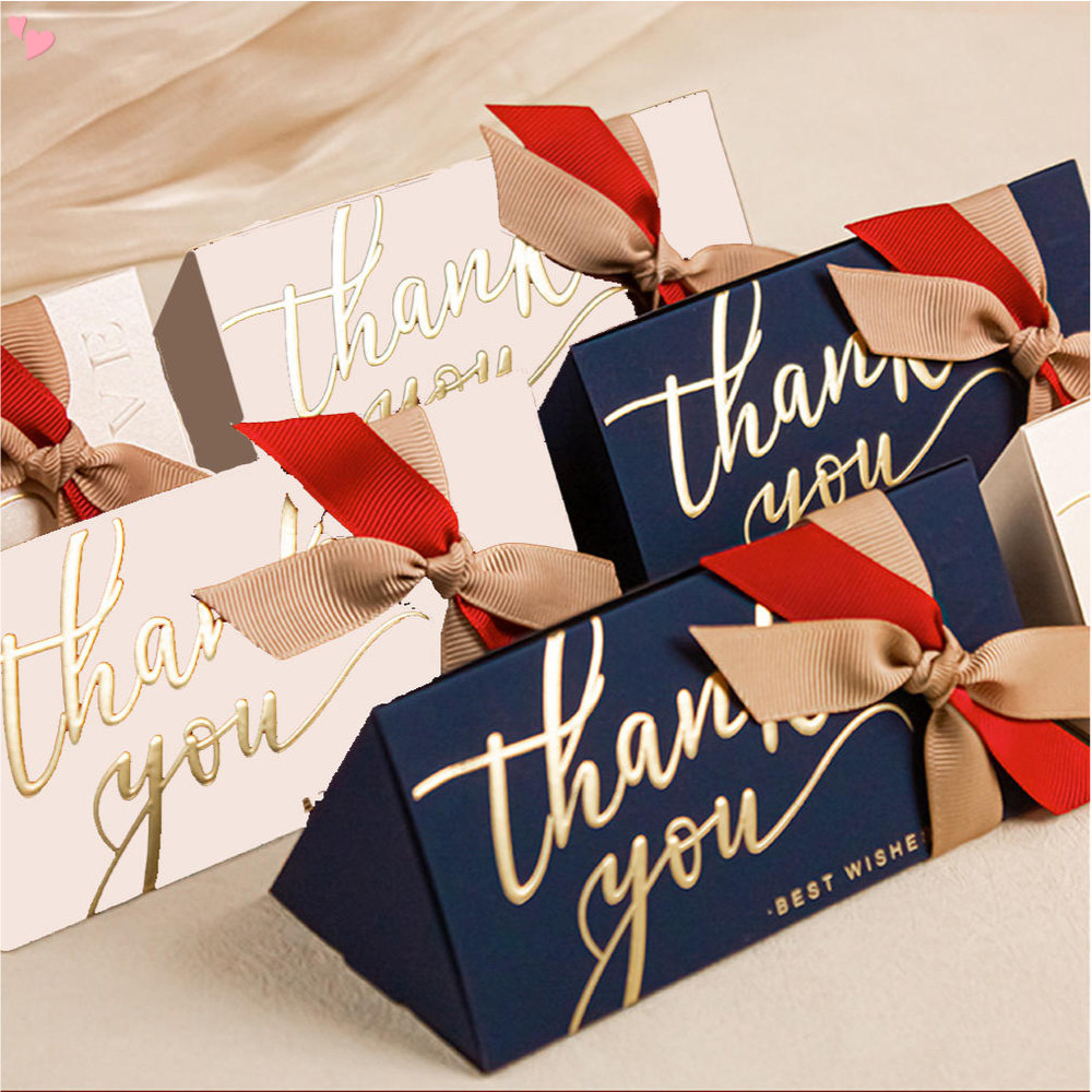 10pcs Wedding Favor Boxes, Small Gift Boxes for Guest with Bow, Elegant ...