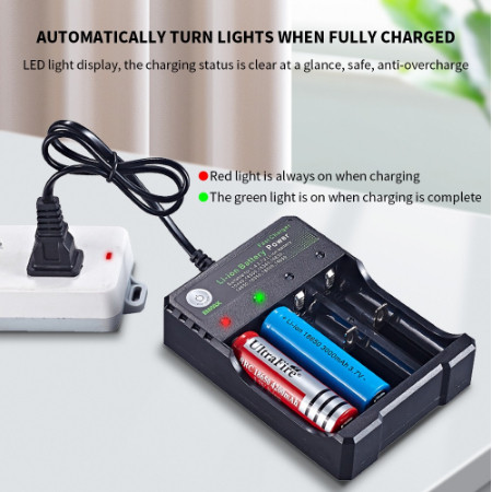 [ATS] 4 Slots AC 110V 220V Dual for 18650 Charging 3.7V Rechargeable ...