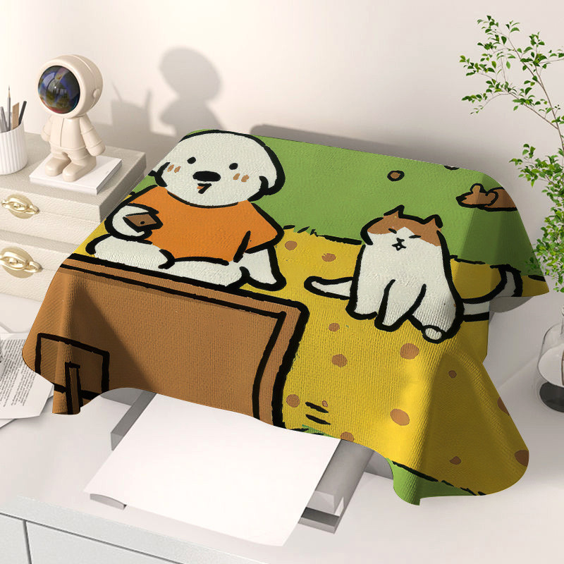 Creative Cute Pet Printer Anti-dust Cover Gray Cover Refrigerator Anti ...