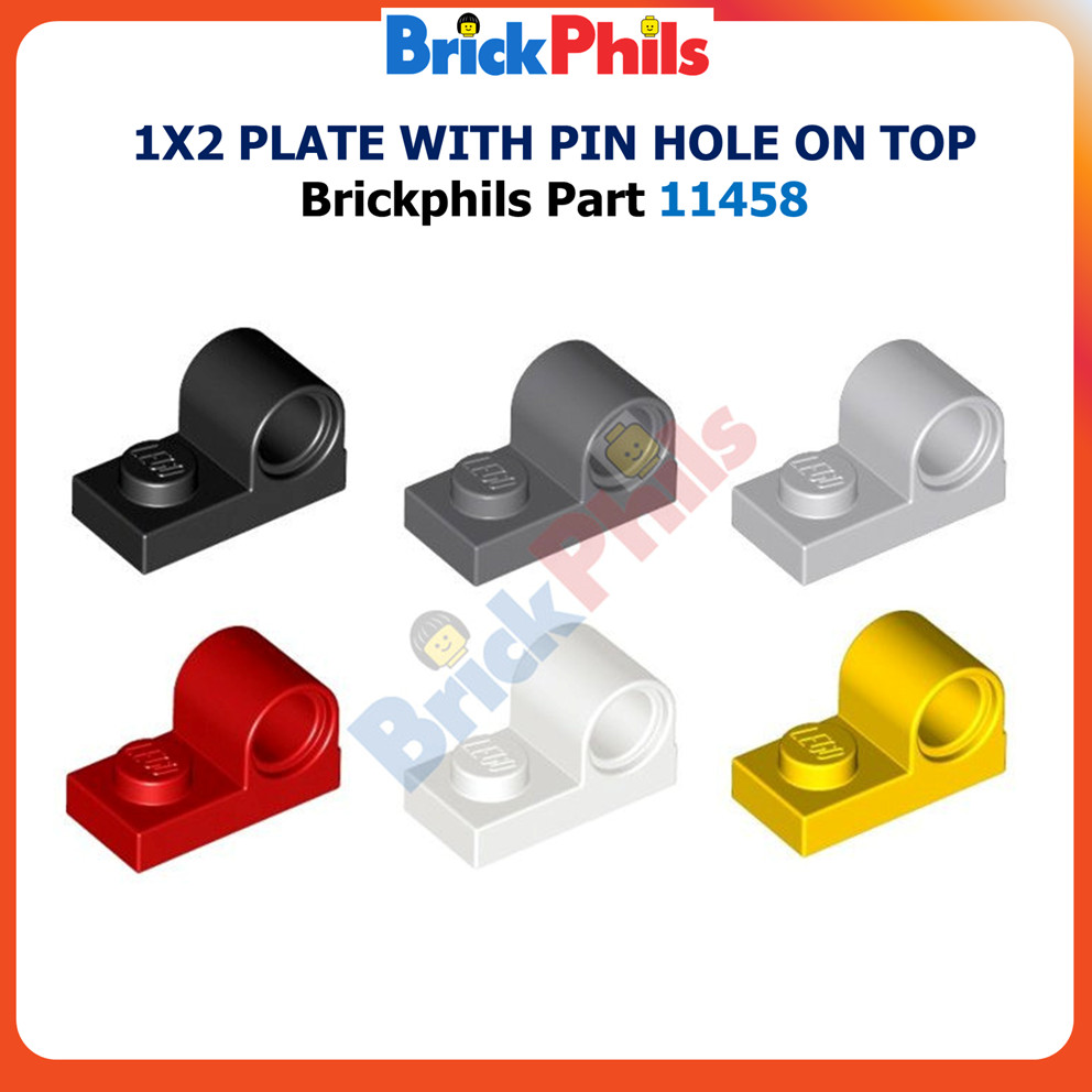 BRICKPHILS Part 11458 - 1x2 Plate w/ Pin Hole on Top | Shopee Philippines