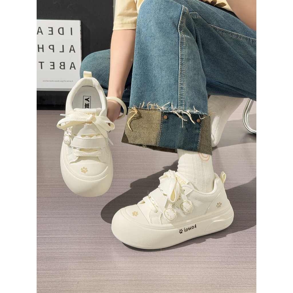White Simple Cute Sneakers - Perfect for Students | Shopee Philippines