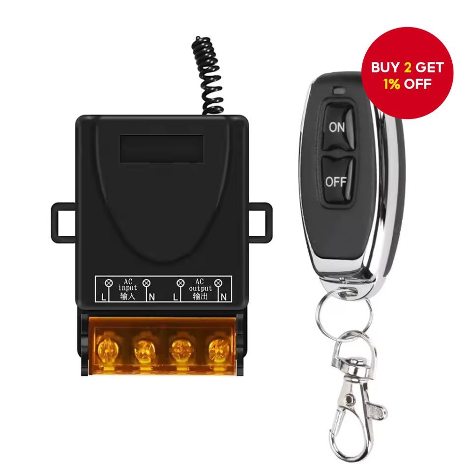 High-capacity 30A/220V wall-through 100M appliance remote power switch ...