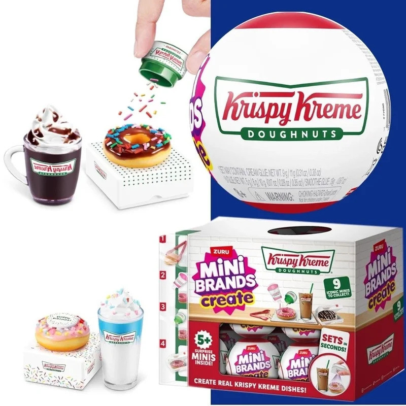 Zuru Mini Brands Krispy Kreme Create Series 1 Surprise Blind Box Toys ...